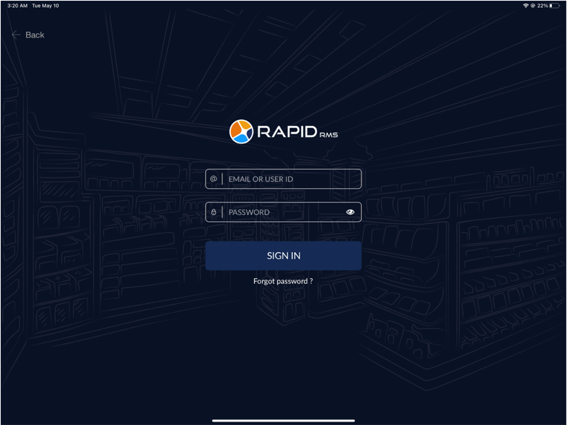 Open Rapid RMS application. Open purchase order module from the dashboard.
