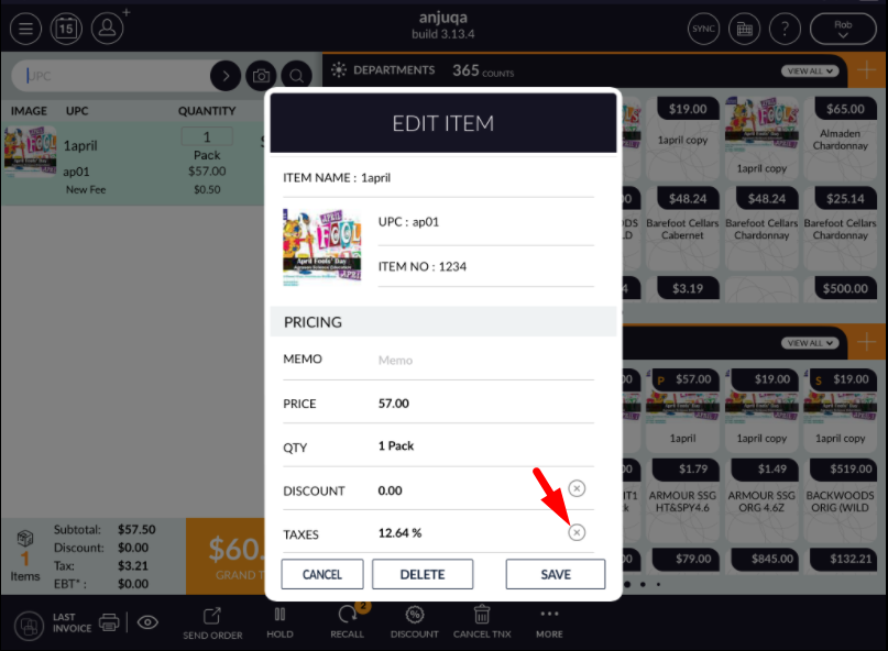 There is no pop up for memo at the time of remove tax. Now from side ...