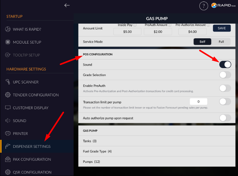 When sound option is ON then in RCR gas module sound bip will ON.